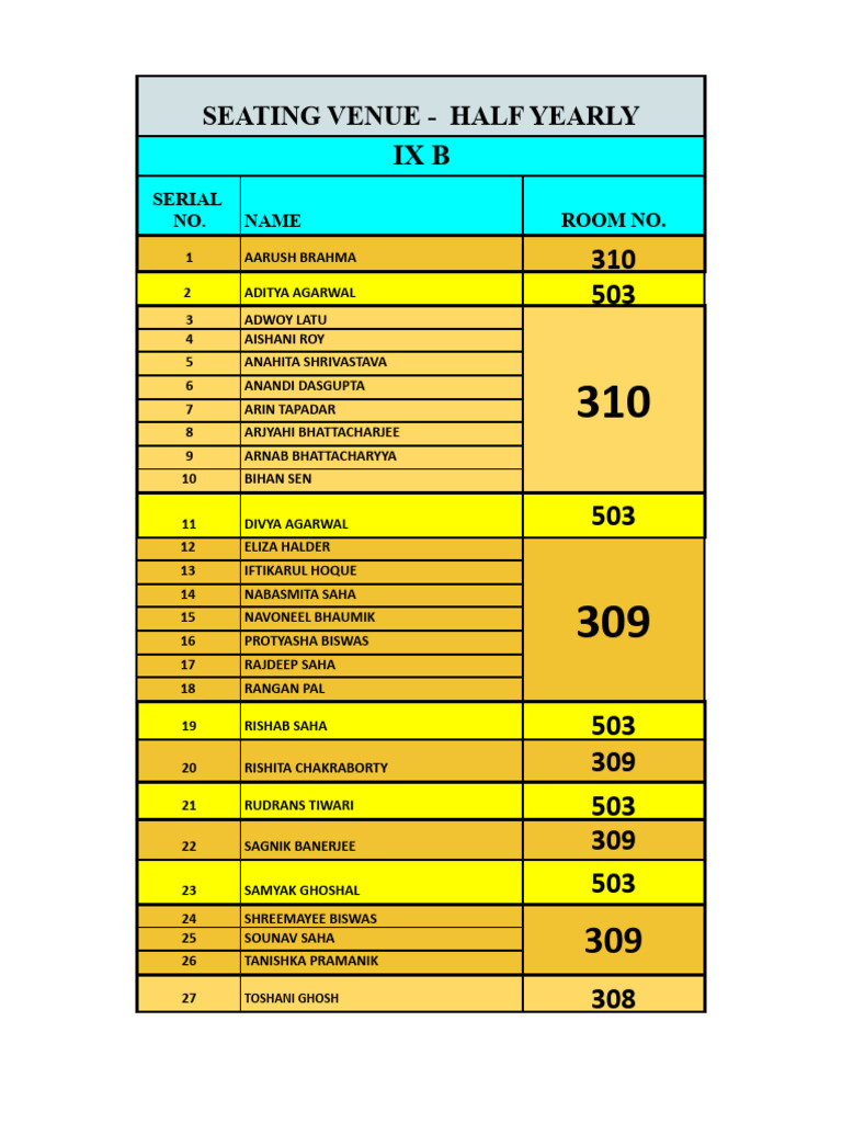 Seating Venue - Ix B | PDF