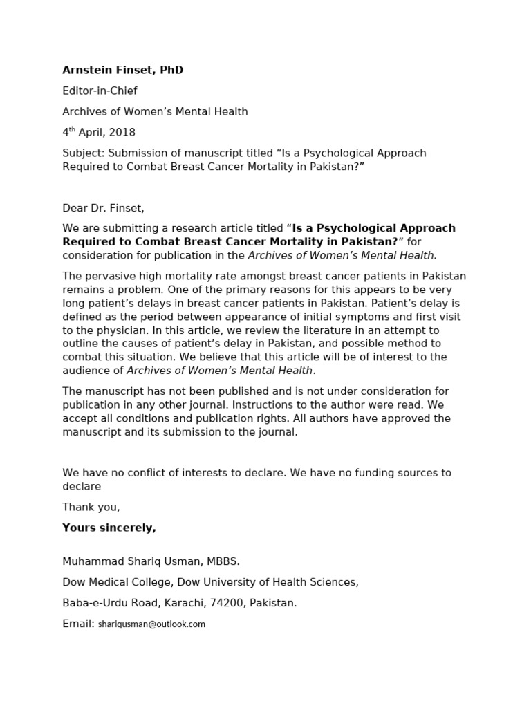 Cover Letter Format | PDF