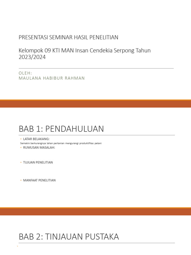 presentasi KTI | PDF