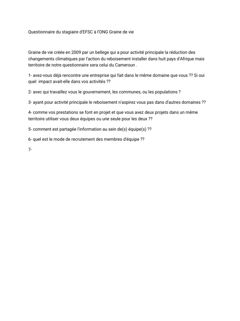 Questionnaire D-WPS Office | PDF