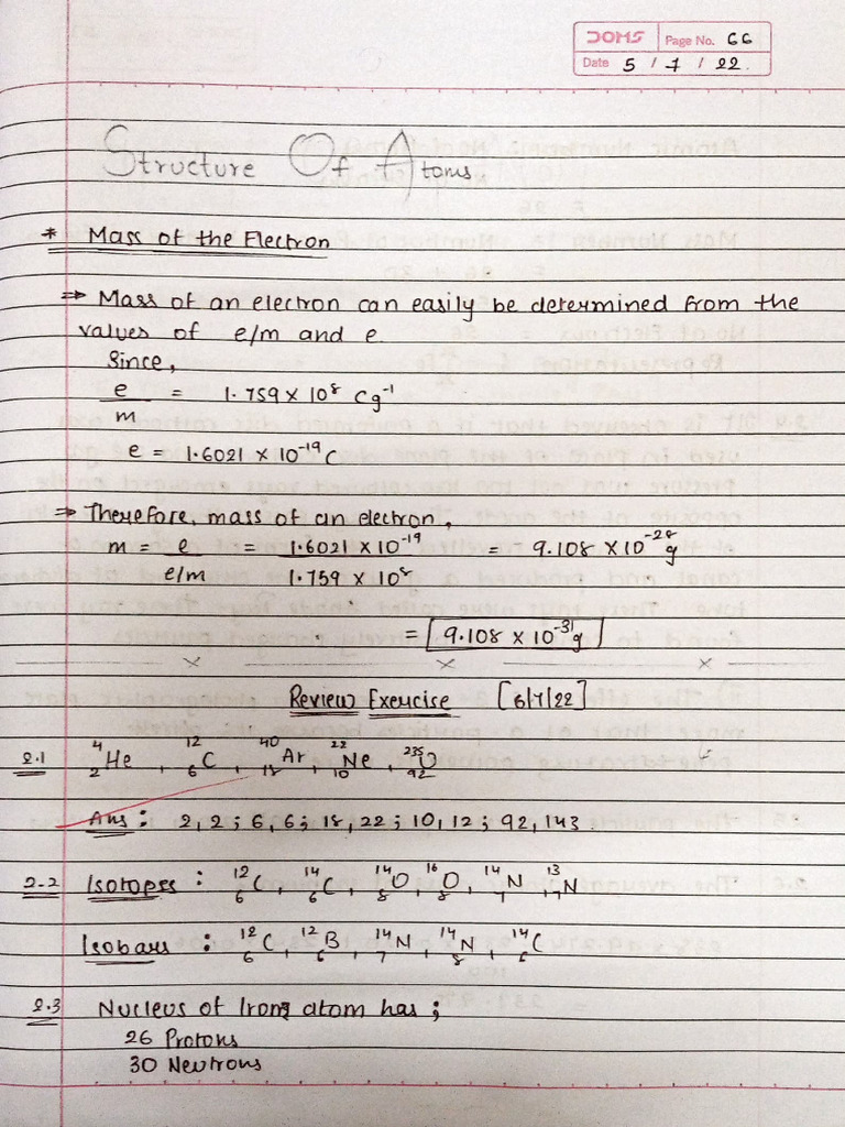 Chemistry Chapter 2 | PDF