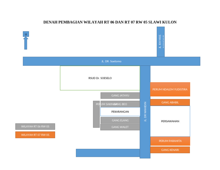 Denah Pembagian Wilayah RT 06 Dan RT 07 RW 05 Slawi Kulon | PDF