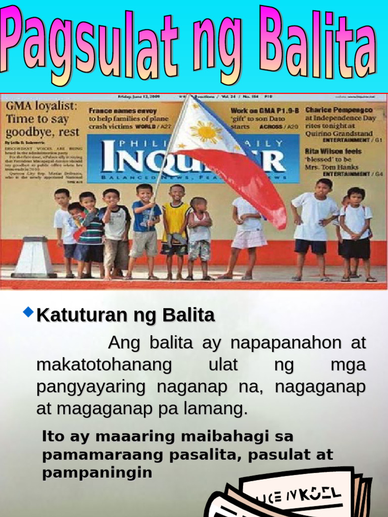 Pagsulat NG Balita Filipino | PDF