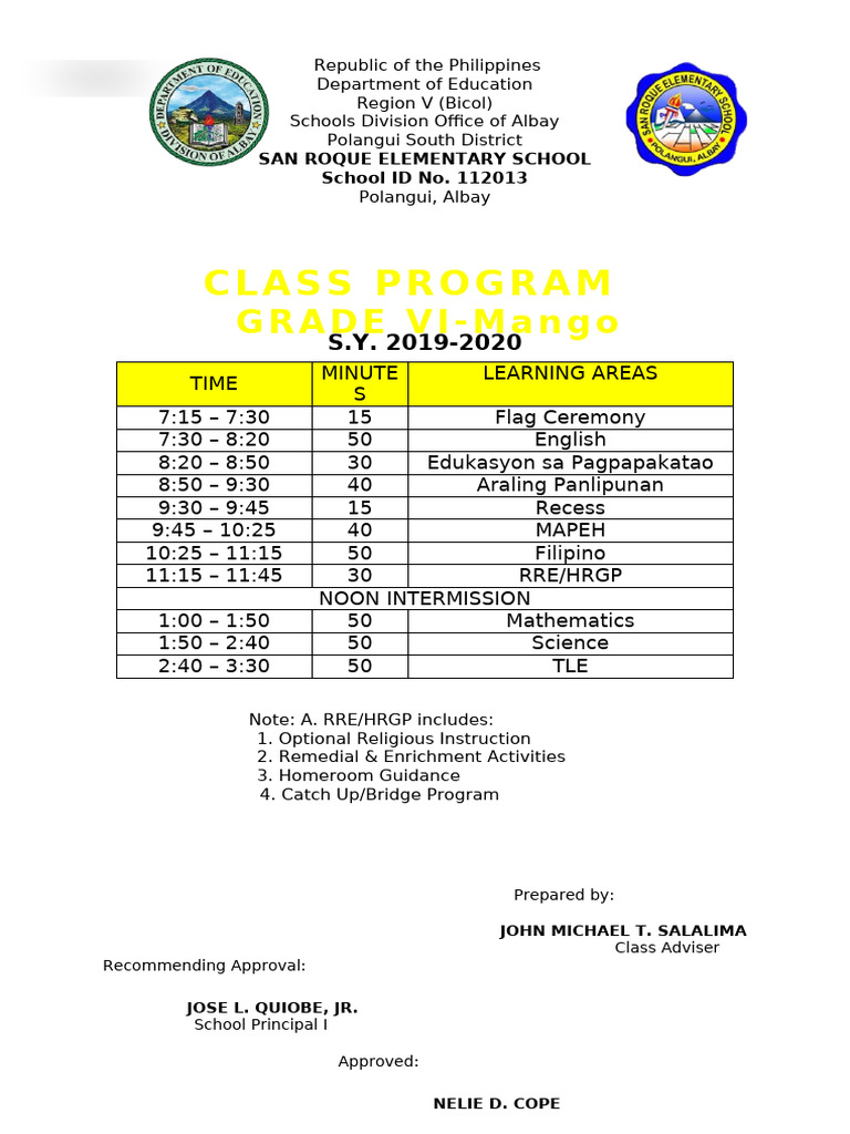 Final Class Program | PDF