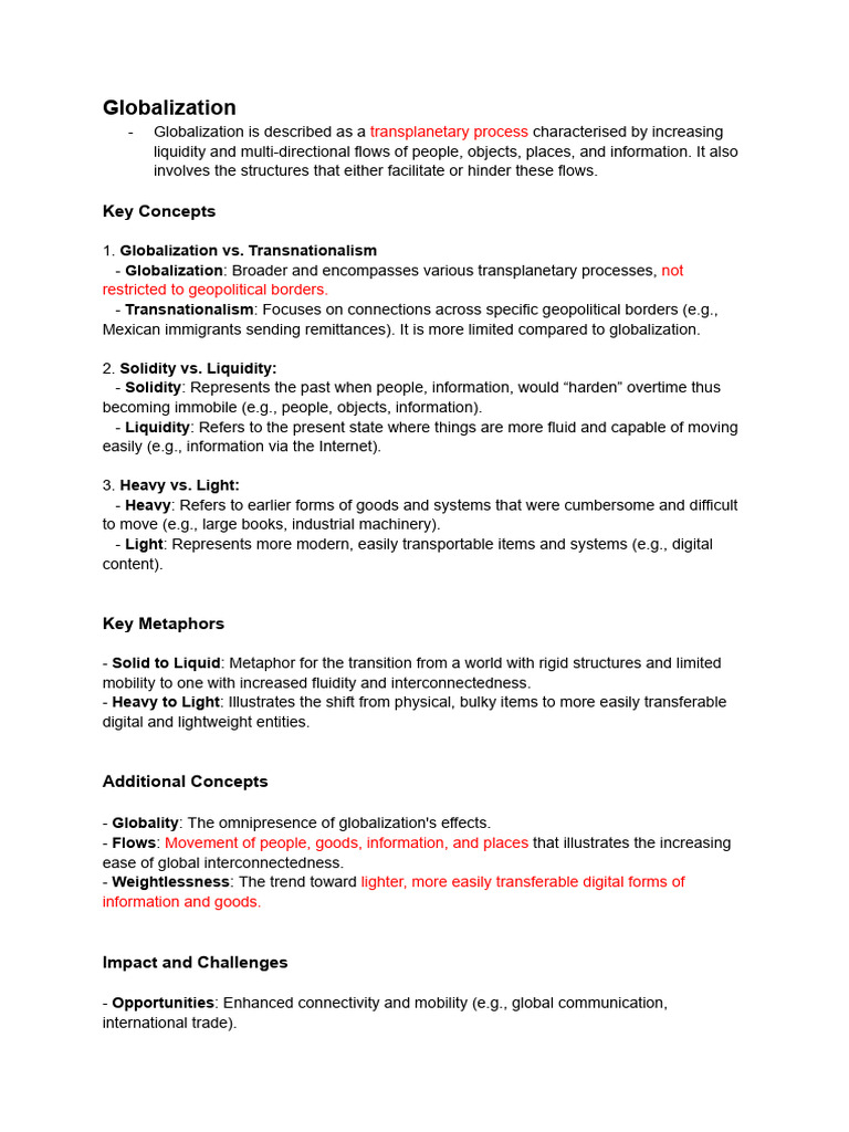 Contempo Reading 1 Globalization The Essentials | PDF | Globalization | Information