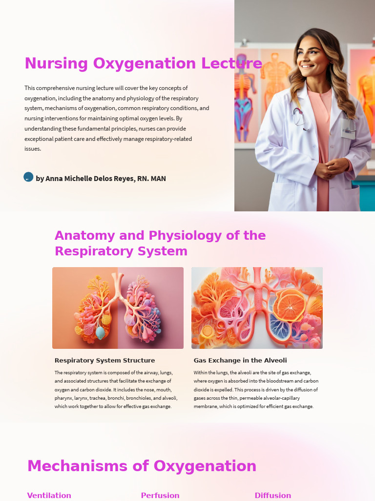 Nursing Oxygenation Lecture | PDF