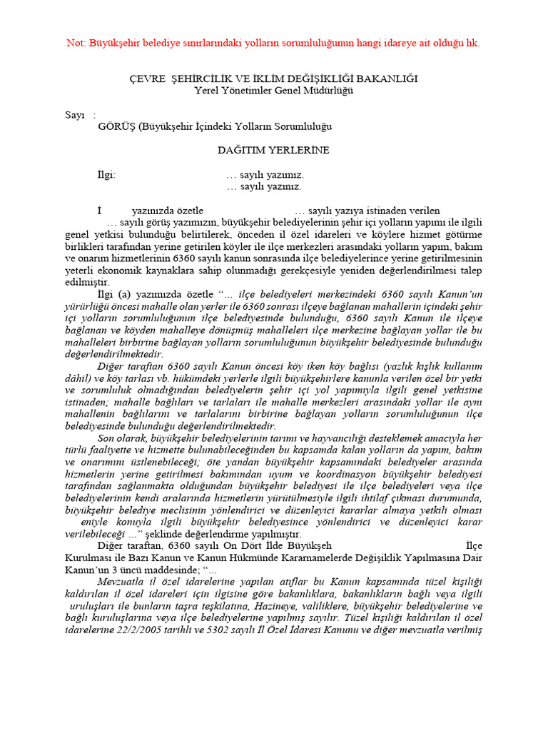 Buyukseh R Ic Ndek Yollarin Sorumlulugu 20220706152300 | PDF