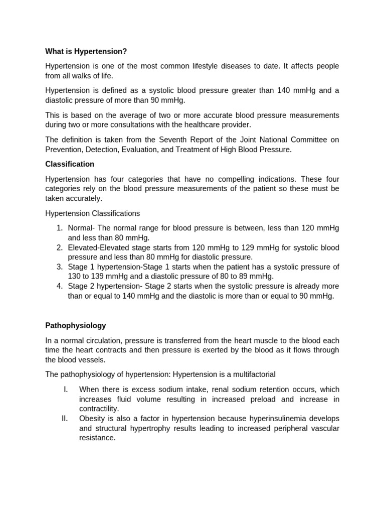 Lecture On Hypertension | PDF