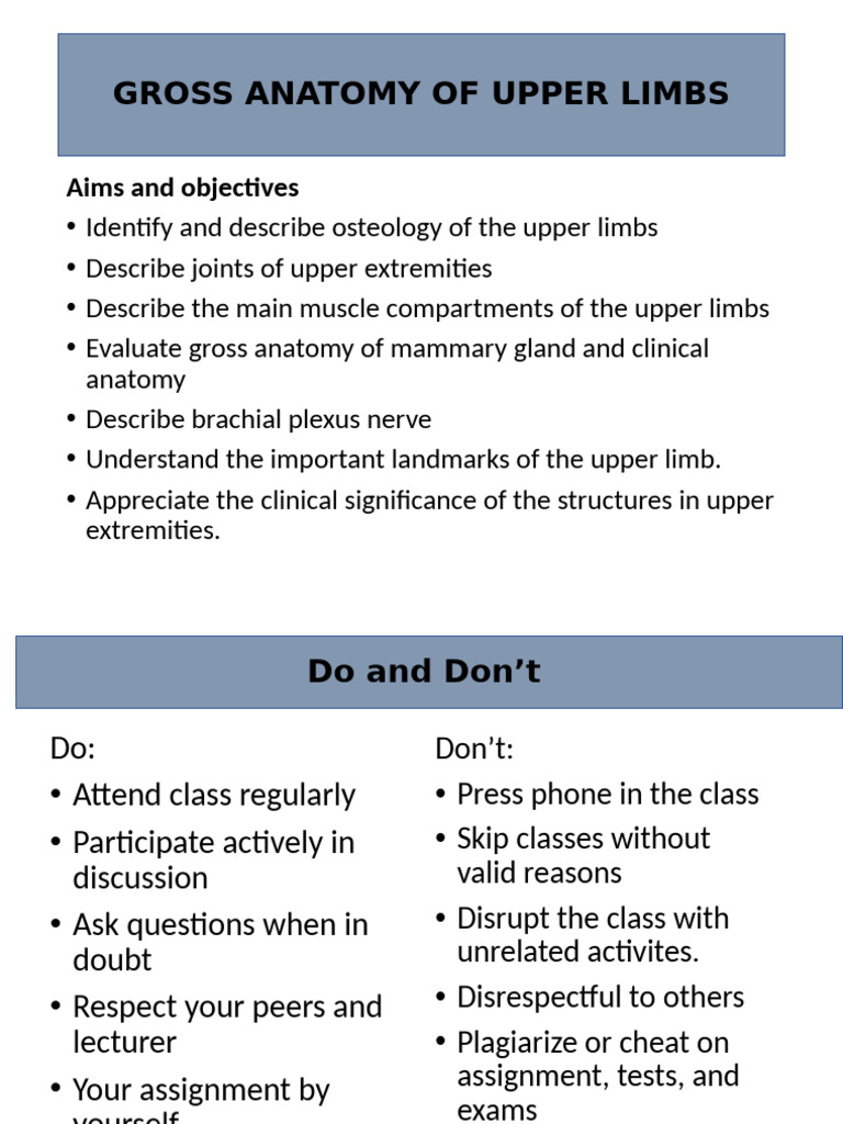 Gross Anatomy of Upper and Lower Limb | PDF