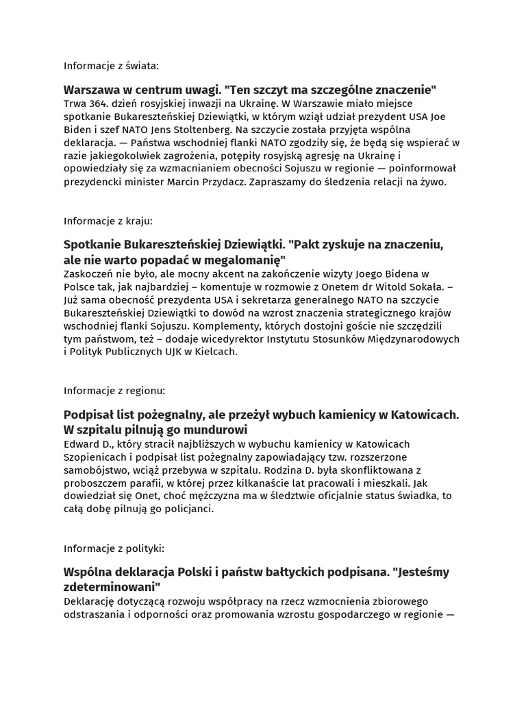 Prasówka 1 | PDF