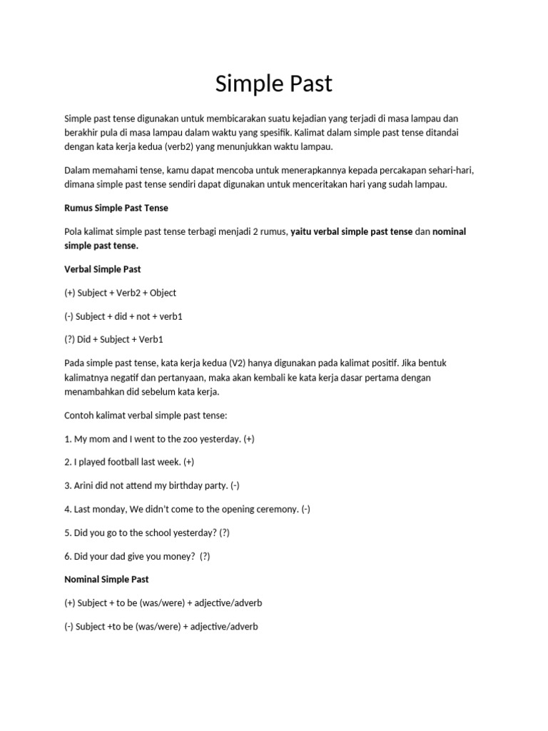 Simple Past-WPS Office | PDF