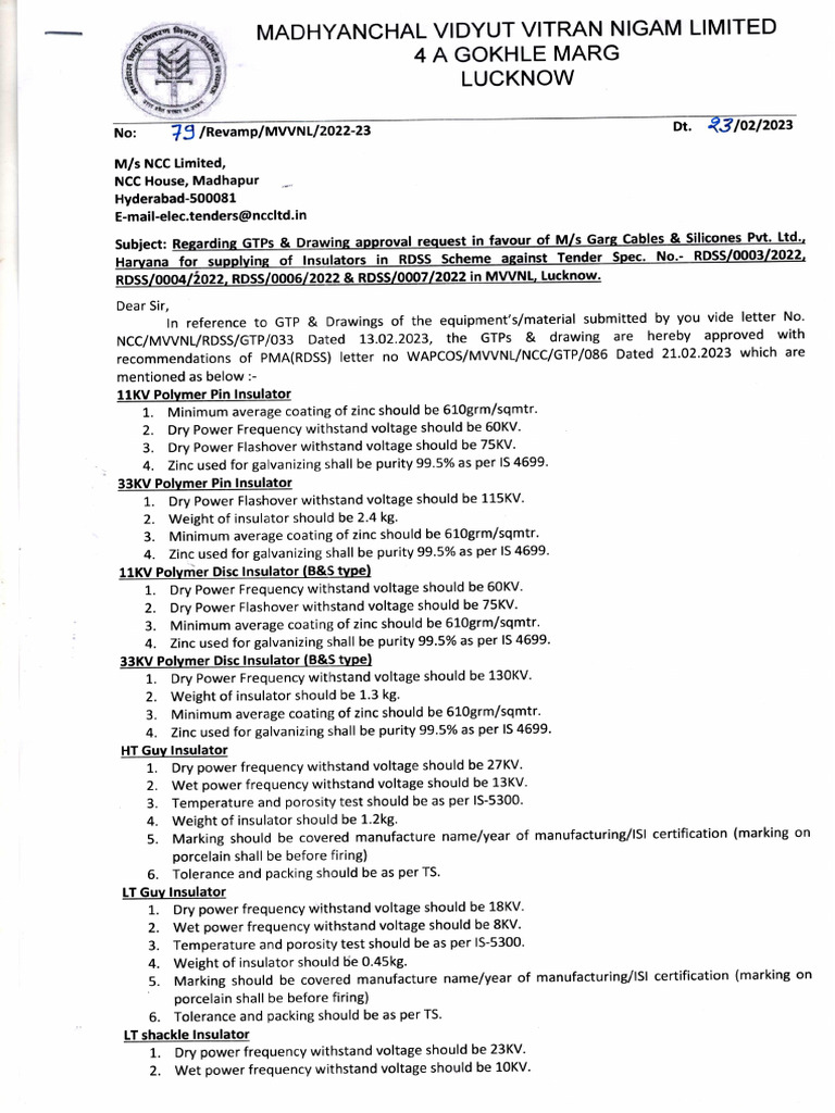 Approved GTP Ms. Garg Cables | PDF