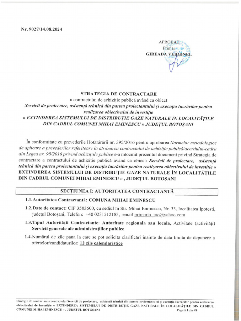 SCN1152094 02. Strategia de Contractare-Semnat | PDF