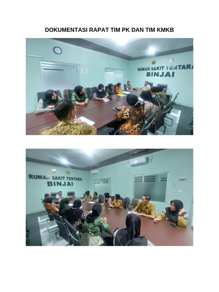 DOKUMENTASI RAPAT TIM PK DAN TIM KMKB | PDF
