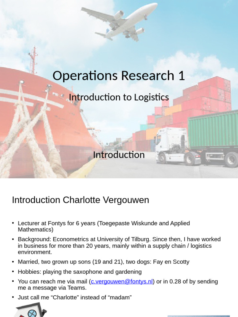 OR1 Introduction | PDF