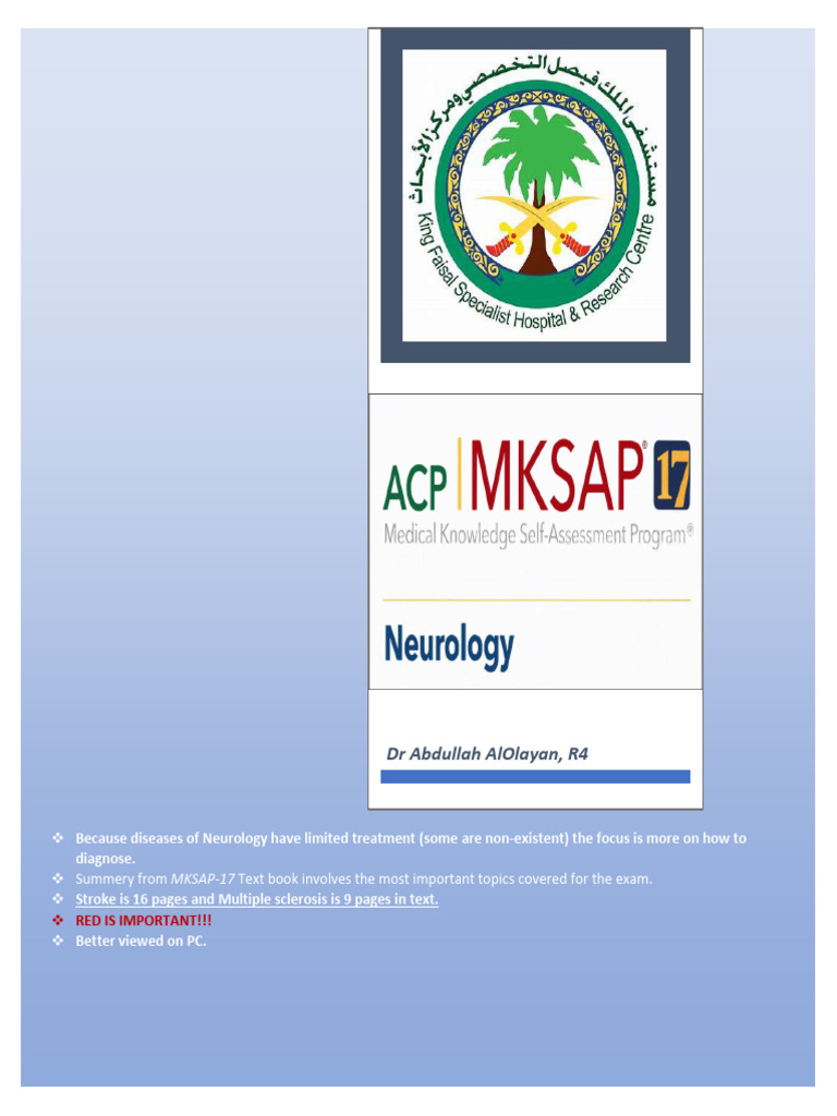 Neurology MKSAP-17 | PDF