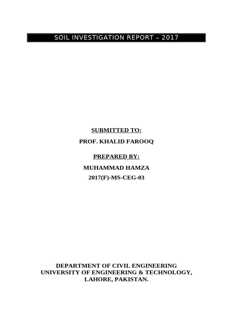 Geotechnical Investigation Report | PDF Geotechnical Investigation Report | PDF