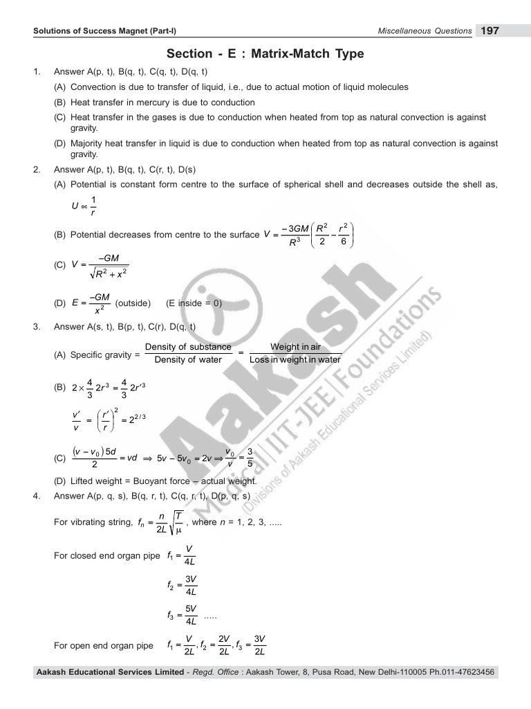 SM 21 22 XI P1 Physics Unit-3 Section-E | PDF | Liquids | Heat Transfer