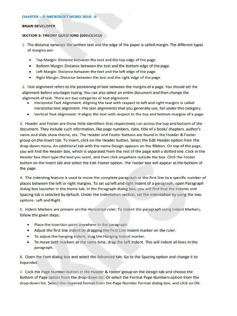 CH 3 Microsoft Word II | PDF