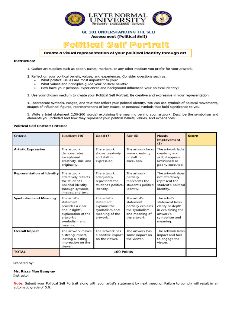 Political Self Portrait | PDF