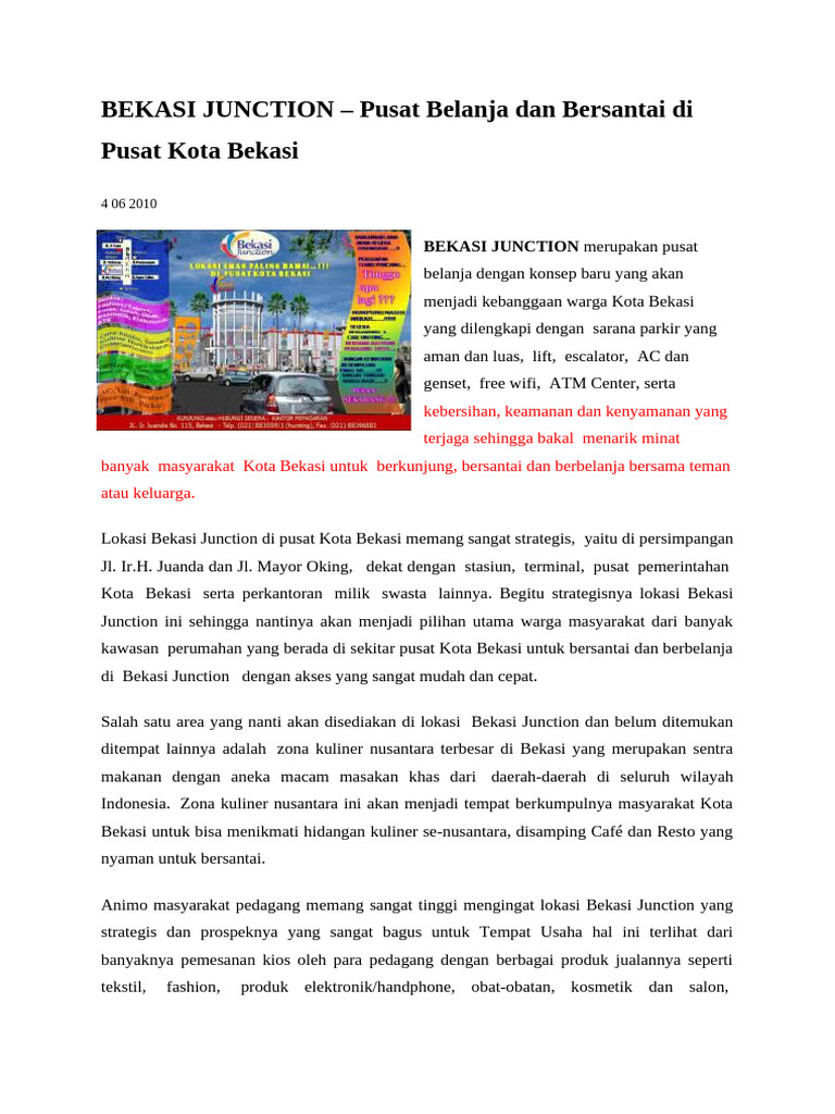 Bekasi Junction | PDF