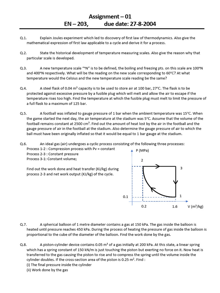Assignment1 EN203 | PDF
