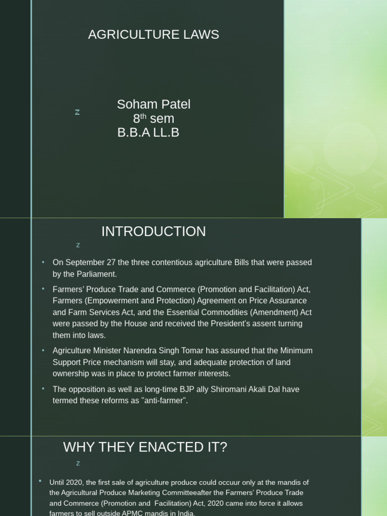 New Agriculture Laws | PDF