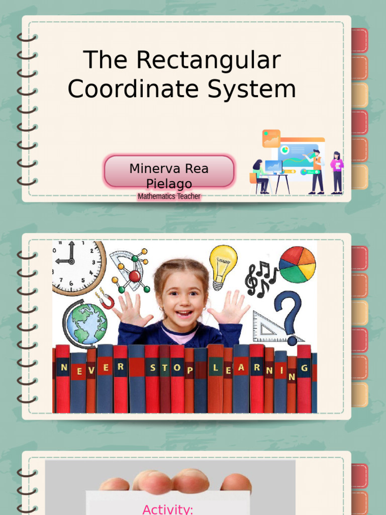 The Rectangular Coordinate System | PDF | Cartesian Coordinate System ...