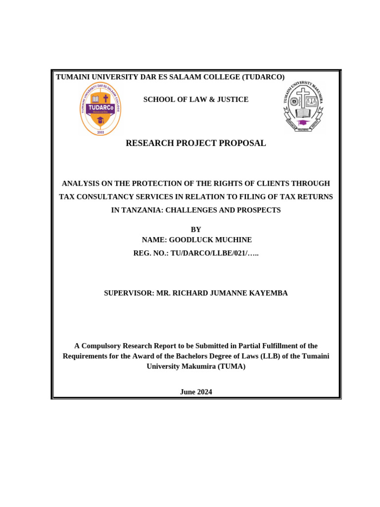 Sample of Research Proposal (Llb III) | PDF