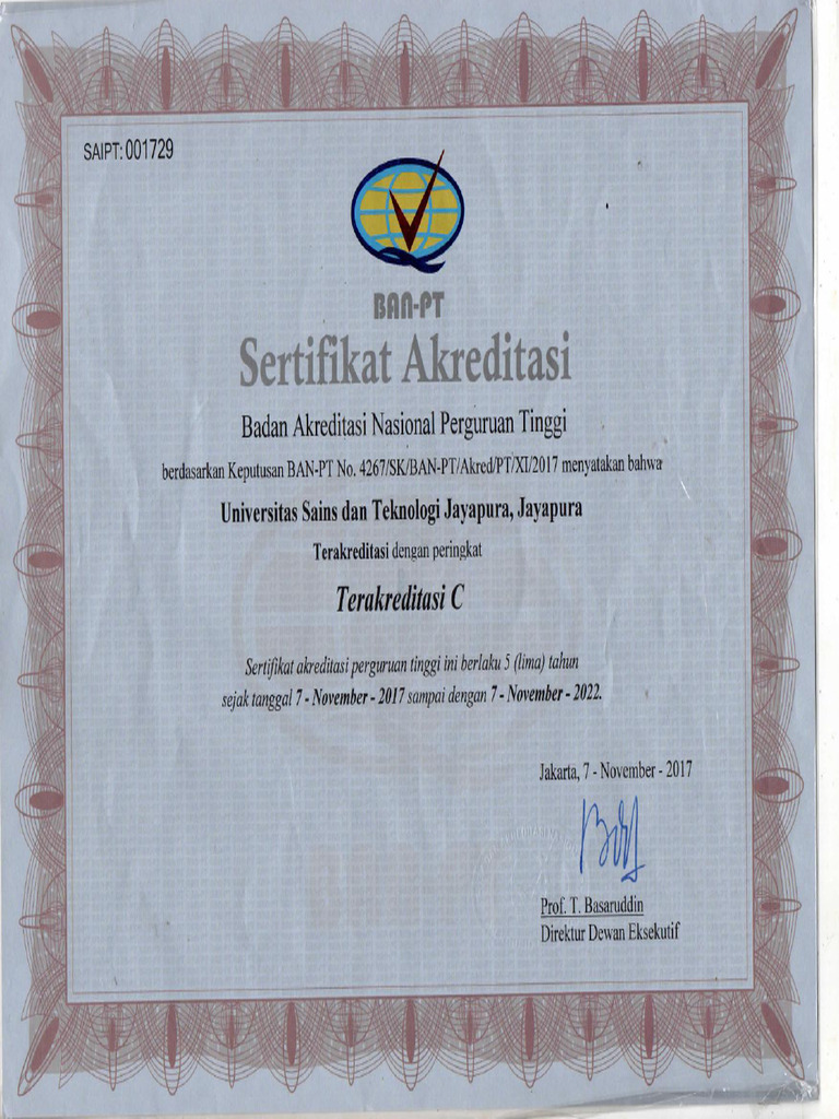 2017 - 2022 Sertifikat Akreditasi USTJ Dan Akuntansi USTj - Opt | PDF