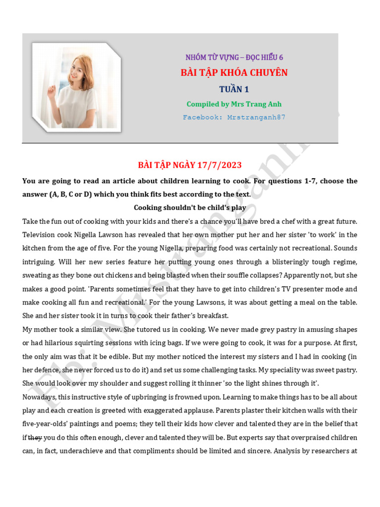 (DH6) Bai Tap Tuan 1 Khoa Chuyen 10324605 89202391610PM | PDF