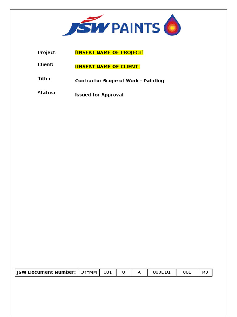 Contractor Scope of Work - Generic | PDF
