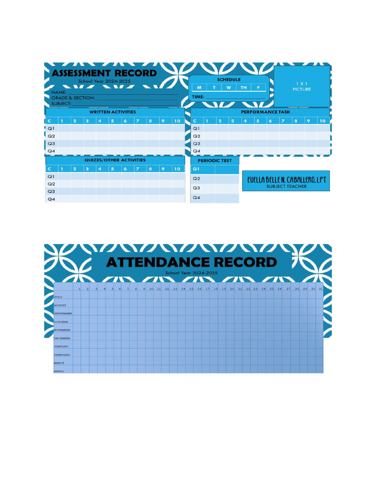 Assessment Record Index Card | PDF