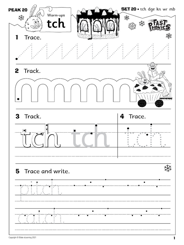 Activity Sheet FP Fast Phonics Worksheets Peak 20 Peak 20 Non-Cursive Handwriting | PDF