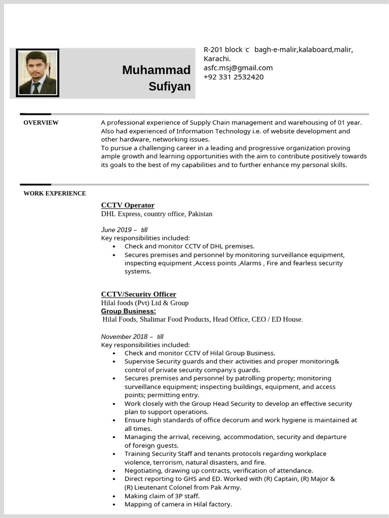 Professional Muhammad Sufiyan | PDF | Closed Circuit Television | Business