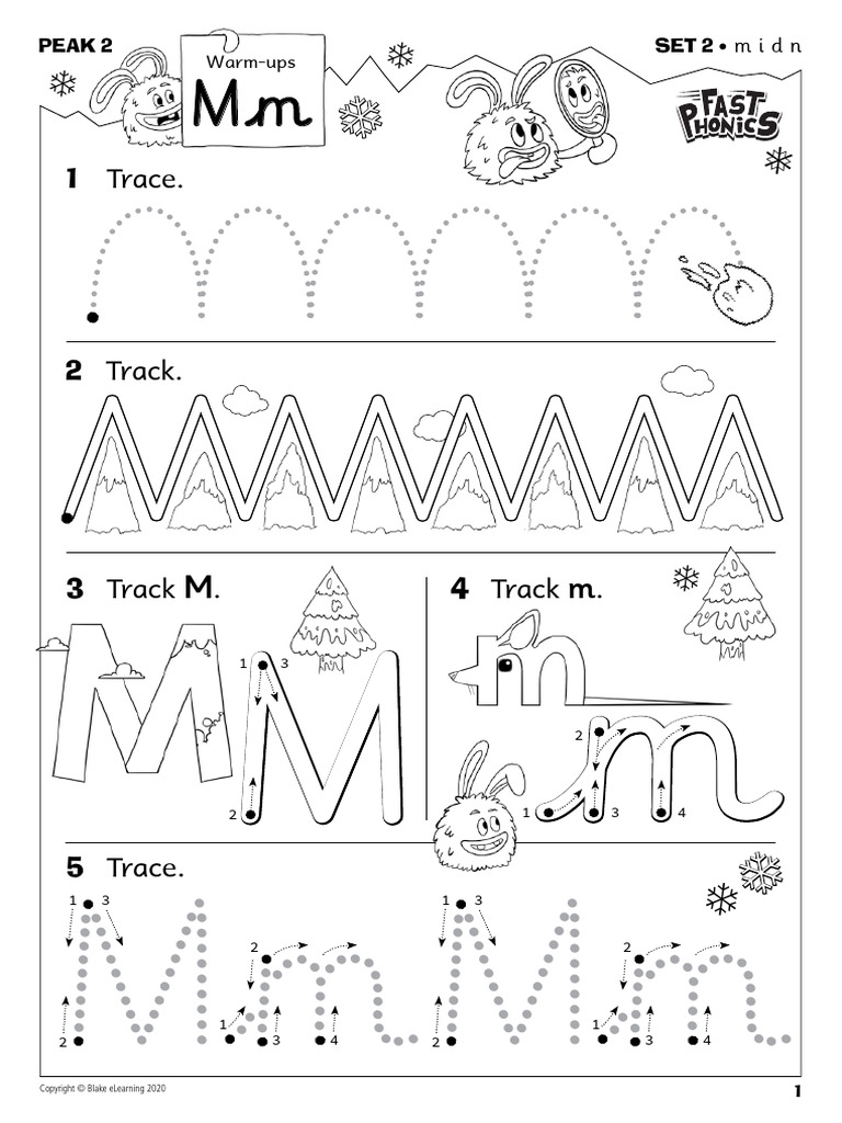 Activity Sheet FP Fast Phonics Worksheets Peak 2 Peak 2 Handwriting en ...