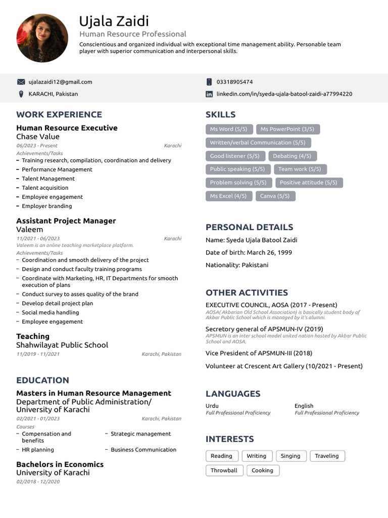 Resume Format | PDF
