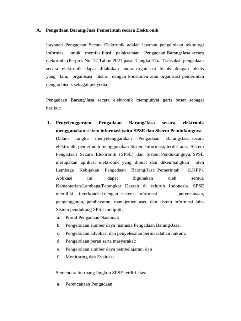 BAB I Bagian Pengadaan Barang | PDF