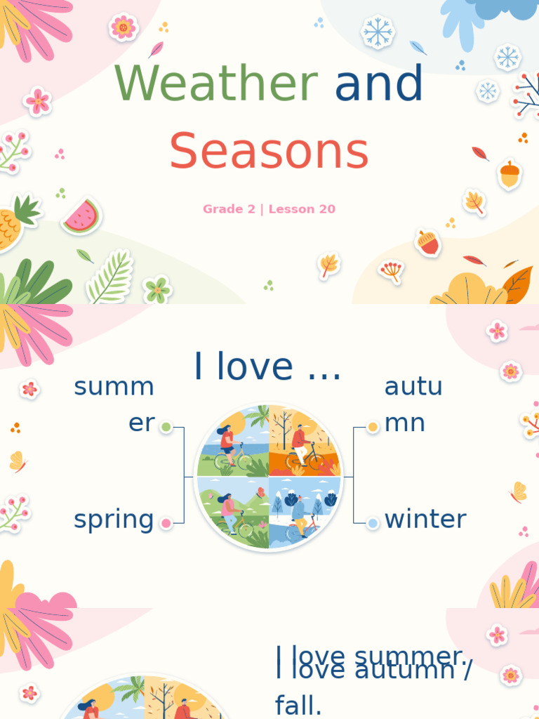 Lesson 20 - Weather and Seasons | PDF