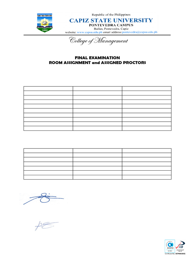 BSHM Schedule of Final Examination 2ND Sem. 2022 2023 | PDF
