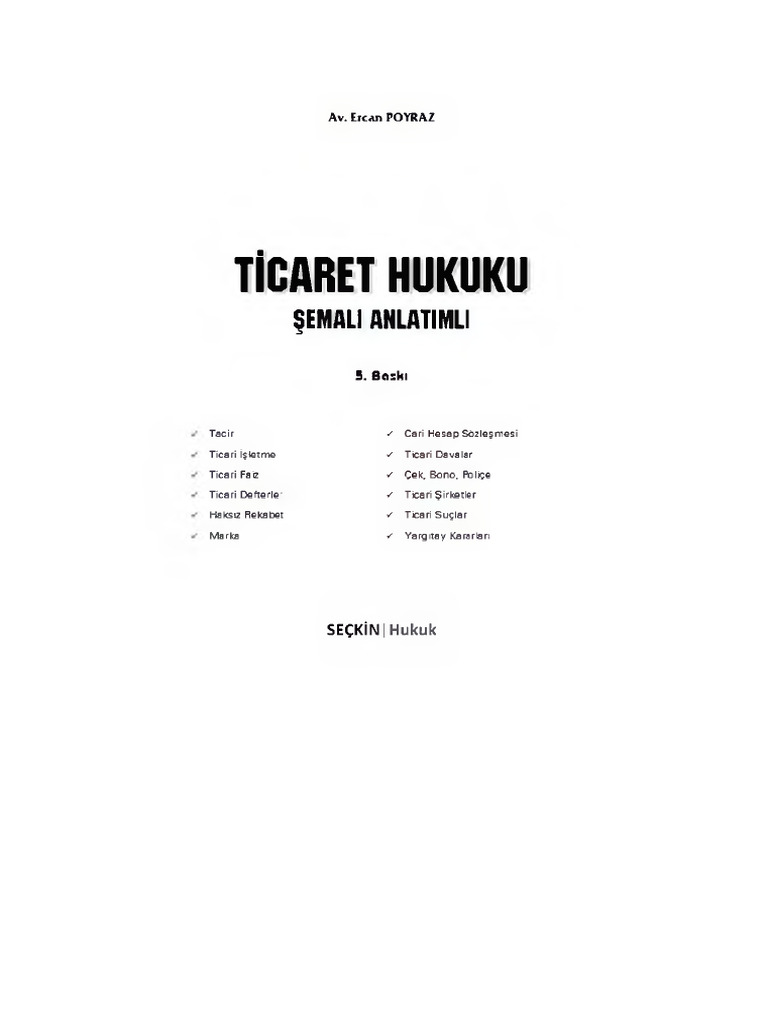 Ticaret Şemalı Anlatım-Av - Ercan Poyraz | PDF