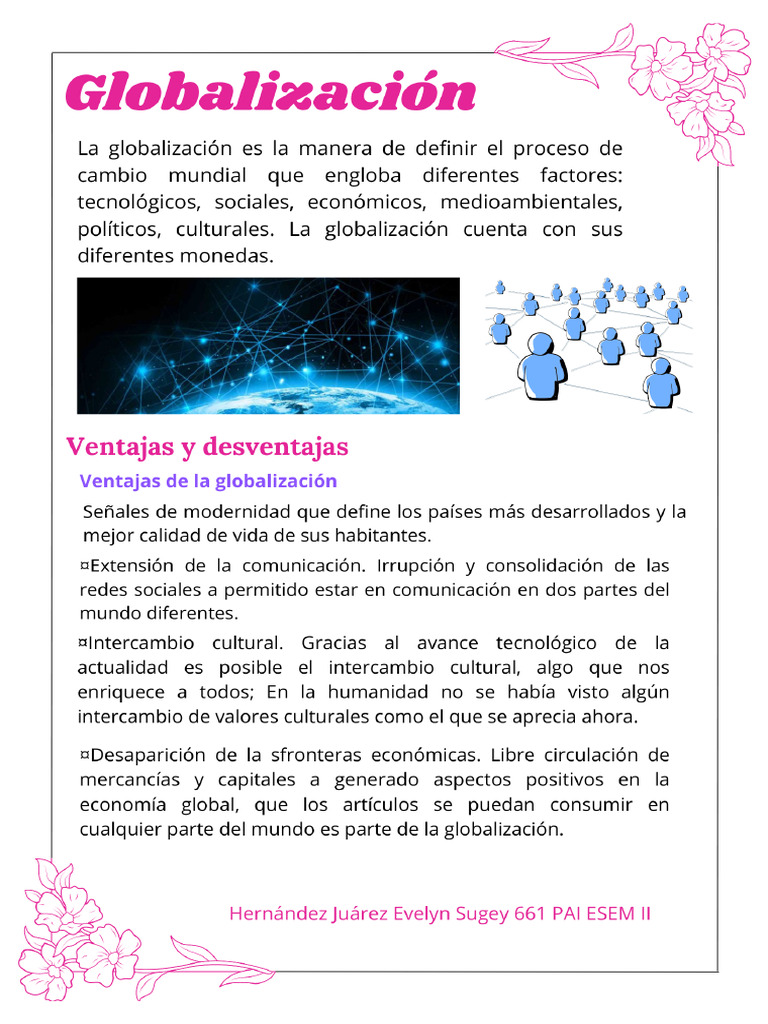 Globalización. Ventajas y Desventajas | PDF
