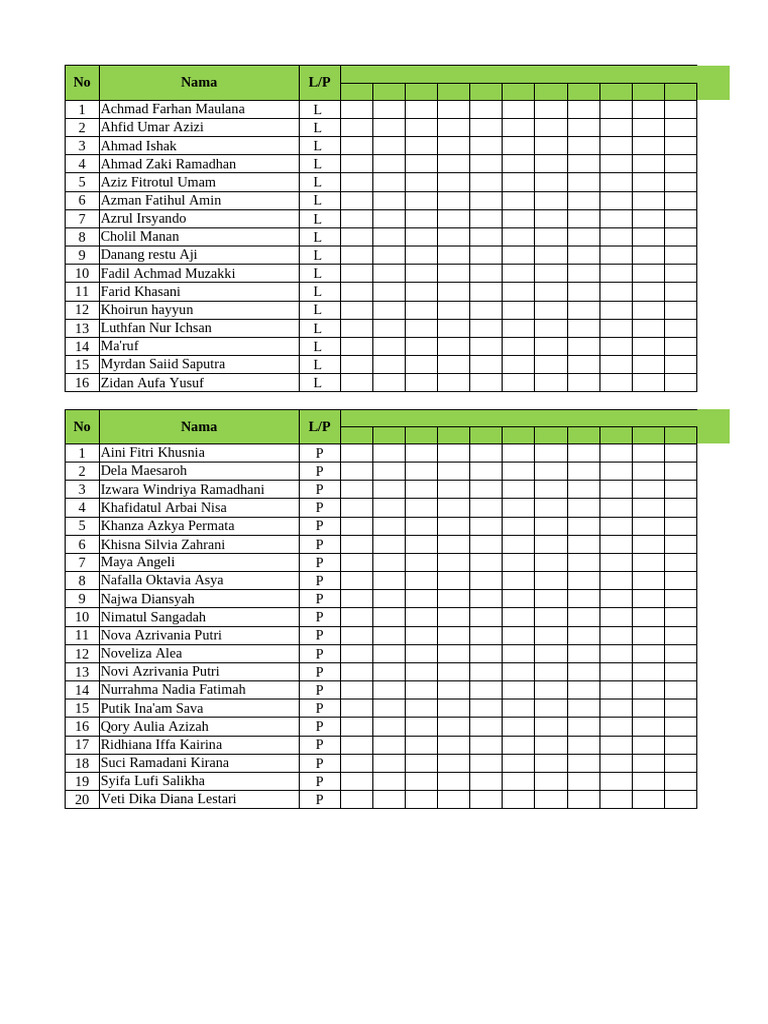 Data Ekstra Siswa | PDF