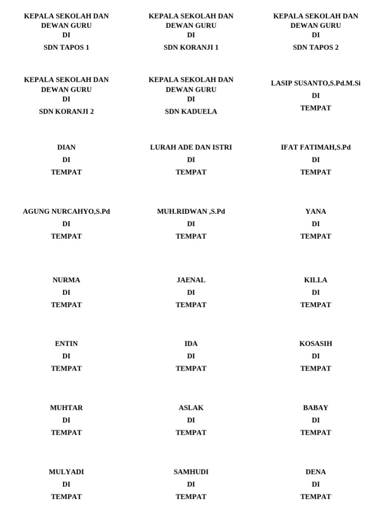 Template Label 103 by Pangestu Percetakan | PDF