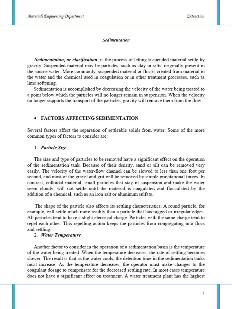 WEEK6 Sedimentation | PDF