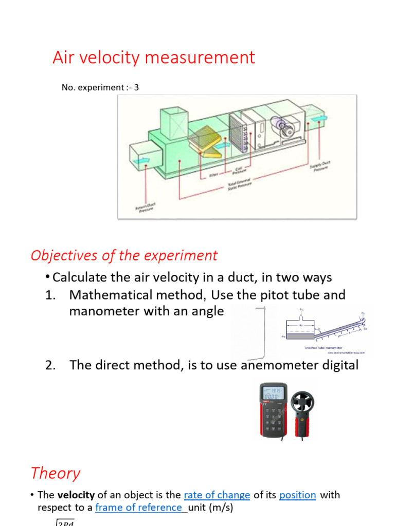 Air Velocity Measurement | PDF