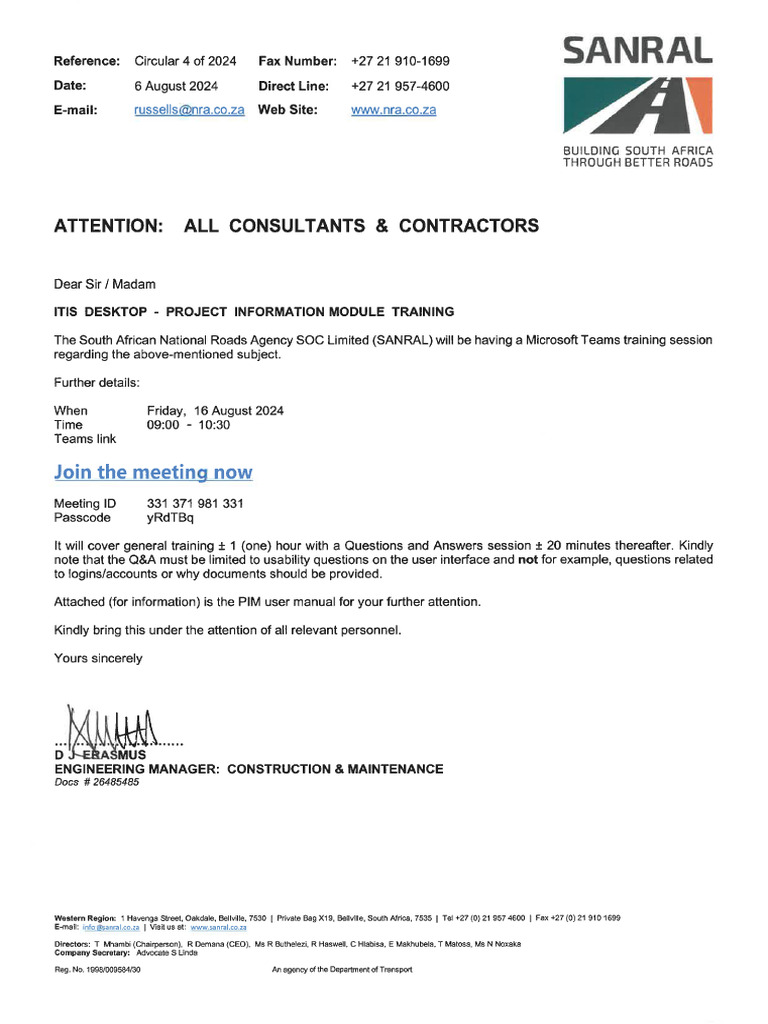 Circ 4 - 2024 ITIS Desktop Training | PDF