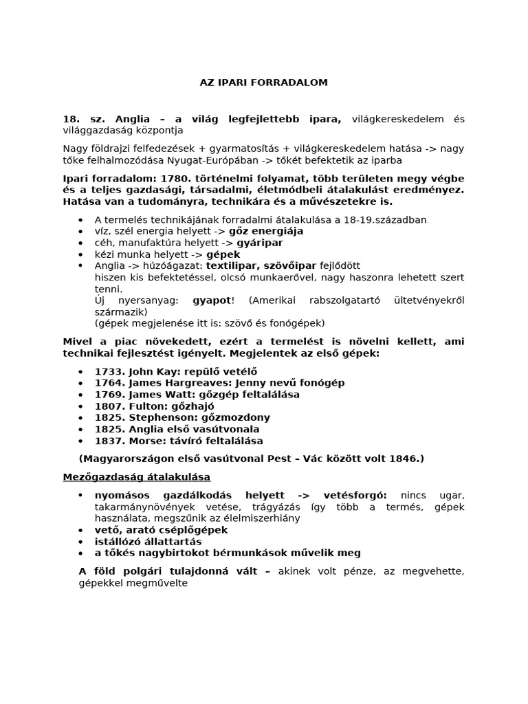 Ipari Forradalom | PDF