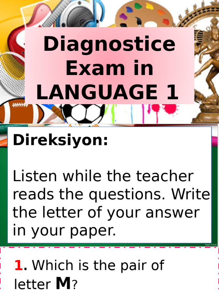 Diagnostic Test Language | PDF | Linguistics | Languages