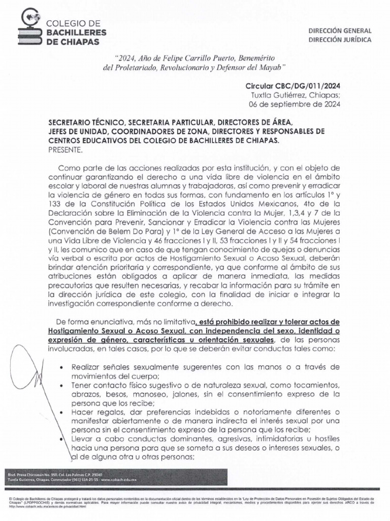 CIRCULAR CBC-DG-011-2024 | PDF